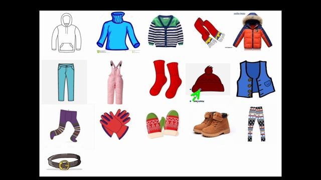 Winter clothes vocabulary