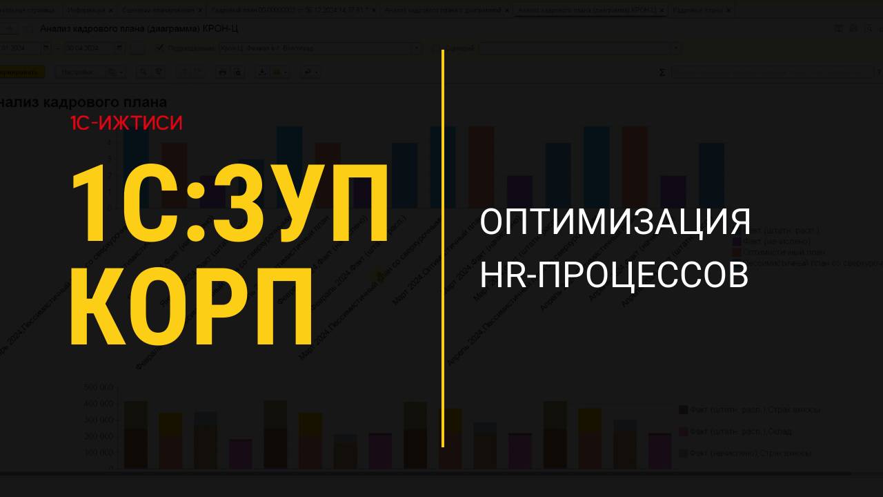 Кадровое планирование в 1С:ЗУП КОРП: анализируем и планируем работу персонала