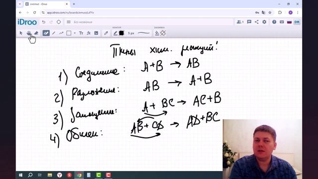 Типы химических реакций. Химия 8 класс.