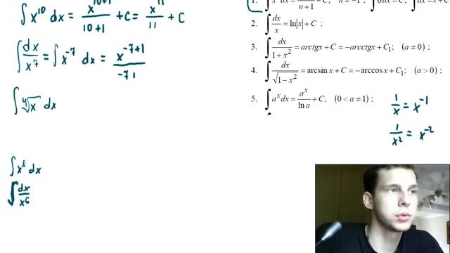 Интегралы с нуля. Второй урок. Решение Элементарных интегралов.