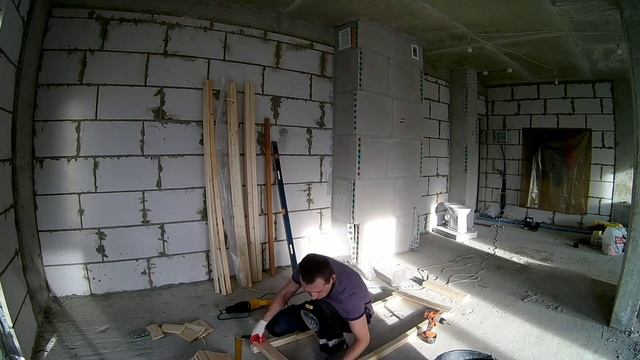 Козла своими руками из вагонки, временная электрика и начало ремонта в новостройке 60 кв.м.