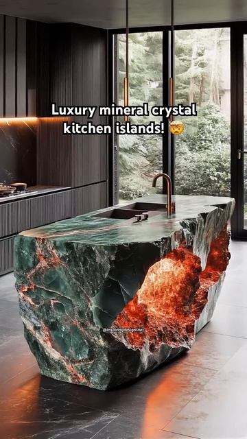 Дизайн стола под минеральный хрусталь из эпоксидной смолы