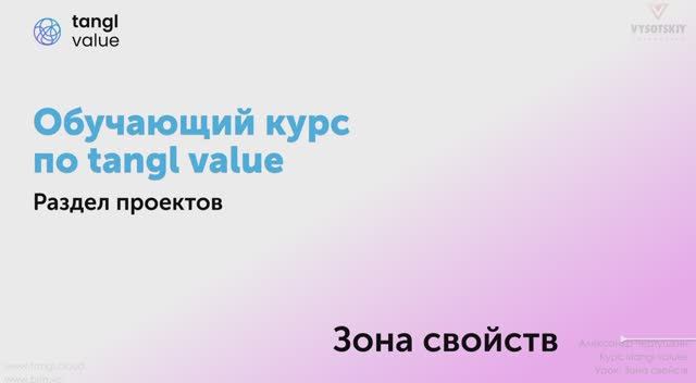 [Курс «Tangl value»] Зона свойств