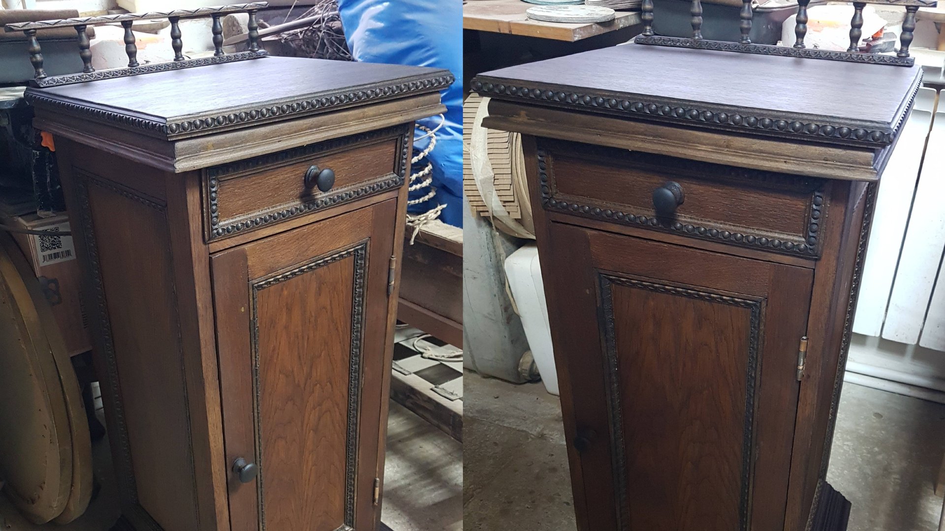 Реставрация, декорирование советской тумбочки мастеров Подмосковья. Часть третья (заключительная).