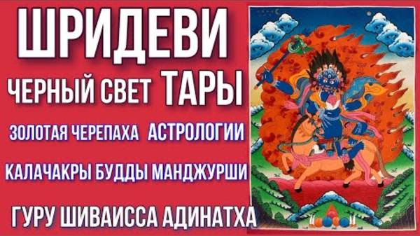 Шридеви - черный свет Тары и черепаха астрологии Калачакры Будды Манджурши. Гуру Шиваисса Адинатха