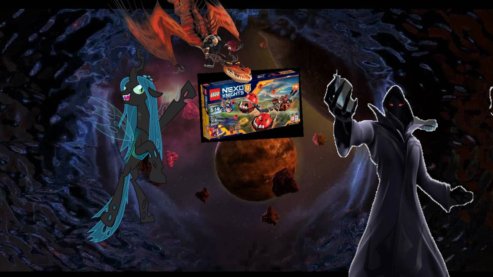 МАСТЕР ТЕНЕЙ собирает набор Nexo Knights Колесница Хаоса предводителя монстров