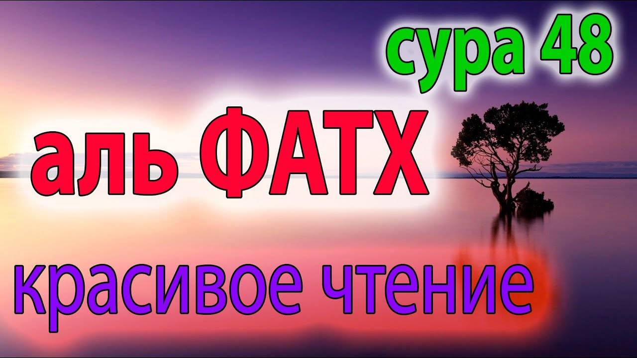 СУРА 48 АЛЬ ФАТХ  (ПОБЕДА) | СЛУШАТЬ С ПЕРЕВОДОМ НА РУССКИЙ ЯЗЫК |КРАСИВОЕ ЧТЕНИЕ КОРАНА