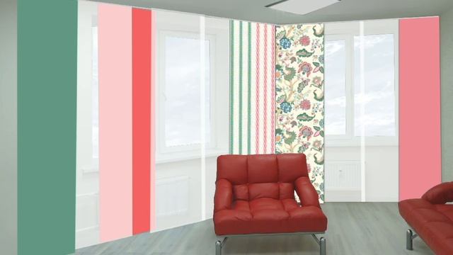 Японские панели в оформлении гостиной. Таймлапс процесса визуализации