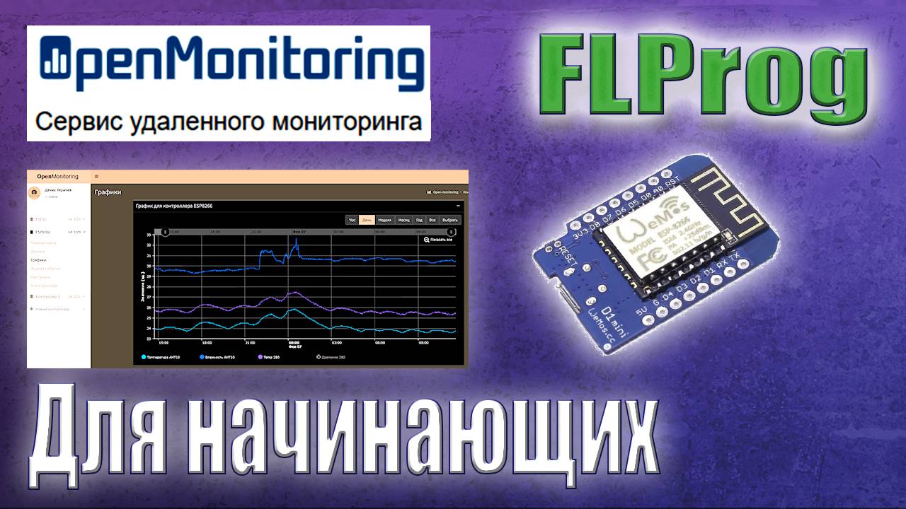 Передача данных на сервис OPEN-MONITORING в программе FLProg