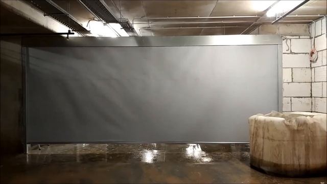 Противопожарная штора с орошением EI180 МВА на подземном паркинге в ЖК Скандинавия