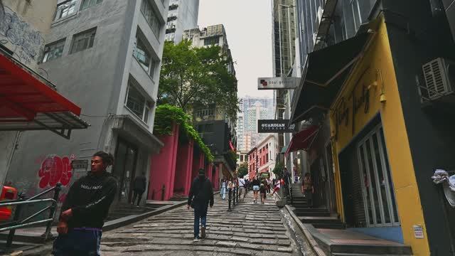 Street Life Of The Hong Kong Central, China