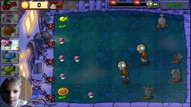 Я учу брата играть в Plants vs Zombies! Но всё пошло не по плану! Сможем ли мы остановить...