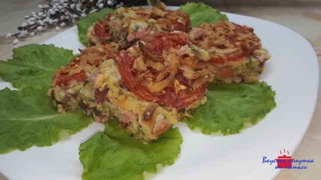 Кабачковый закусочный летний пирог с колбасой. Вкусная минутка от Натали.