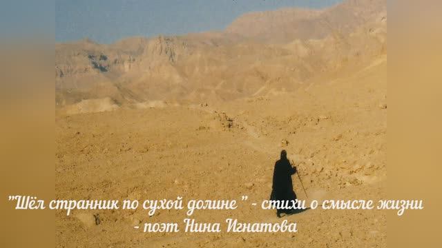 "Шёл странник по сухой долине" - поэт Нина Игнатова