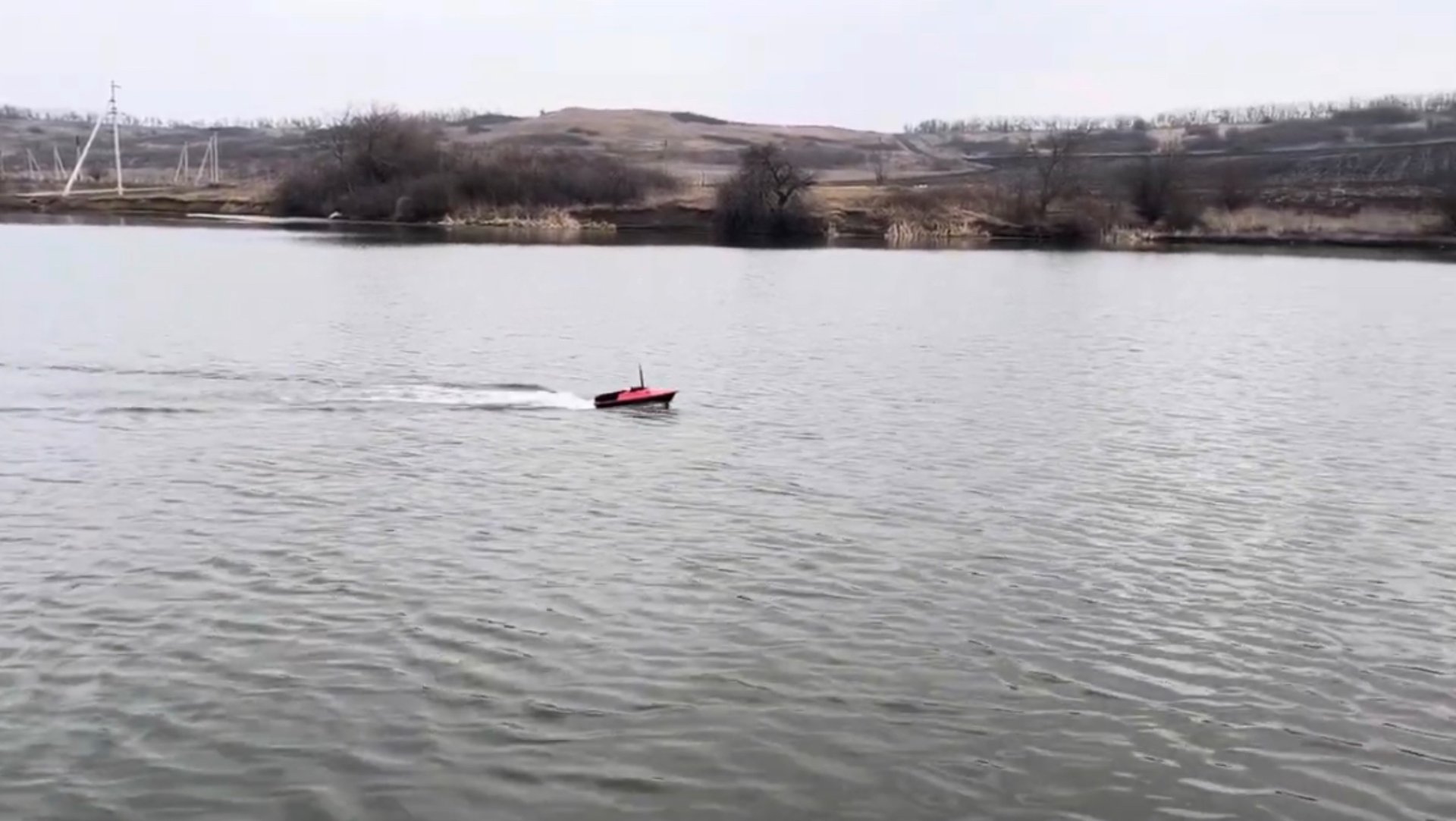 Прикормочный кораблик С 70-30, первый запуск.