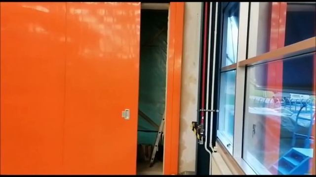 Откатные автоматические огнезащитные ворота МВА EI60 для фабрики Филип Моррис Ижора