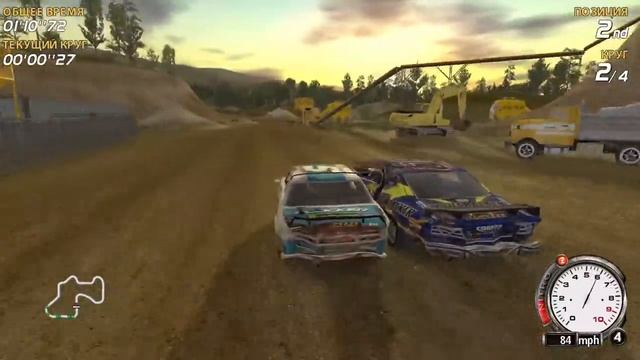 FlatOut - Гонки на выживание.  Третий  этап - Золото. часть 2.  - (видео с моего ютуба)