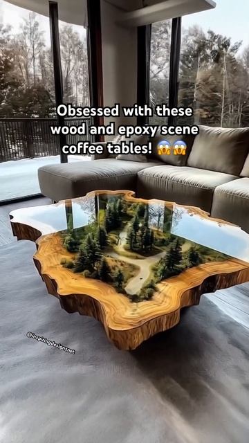 Журнальные столики из дерева и эпоксидной смолы