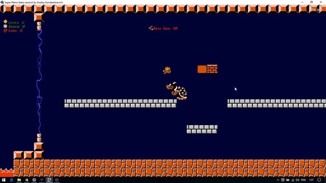 Collisions for objects Mario and Boss in Java Game part #1