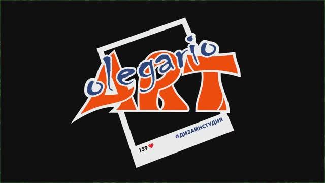 заставка зеленая c лого Olegario ART