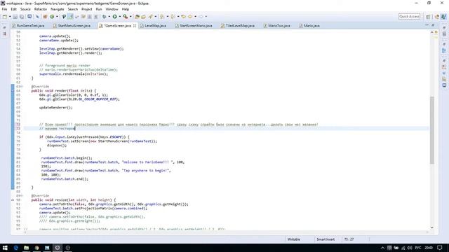Test Animation for Super Mario in Java with framework LIBGDX