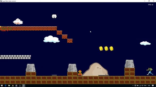 Testing completed! Mario the Game in Java code