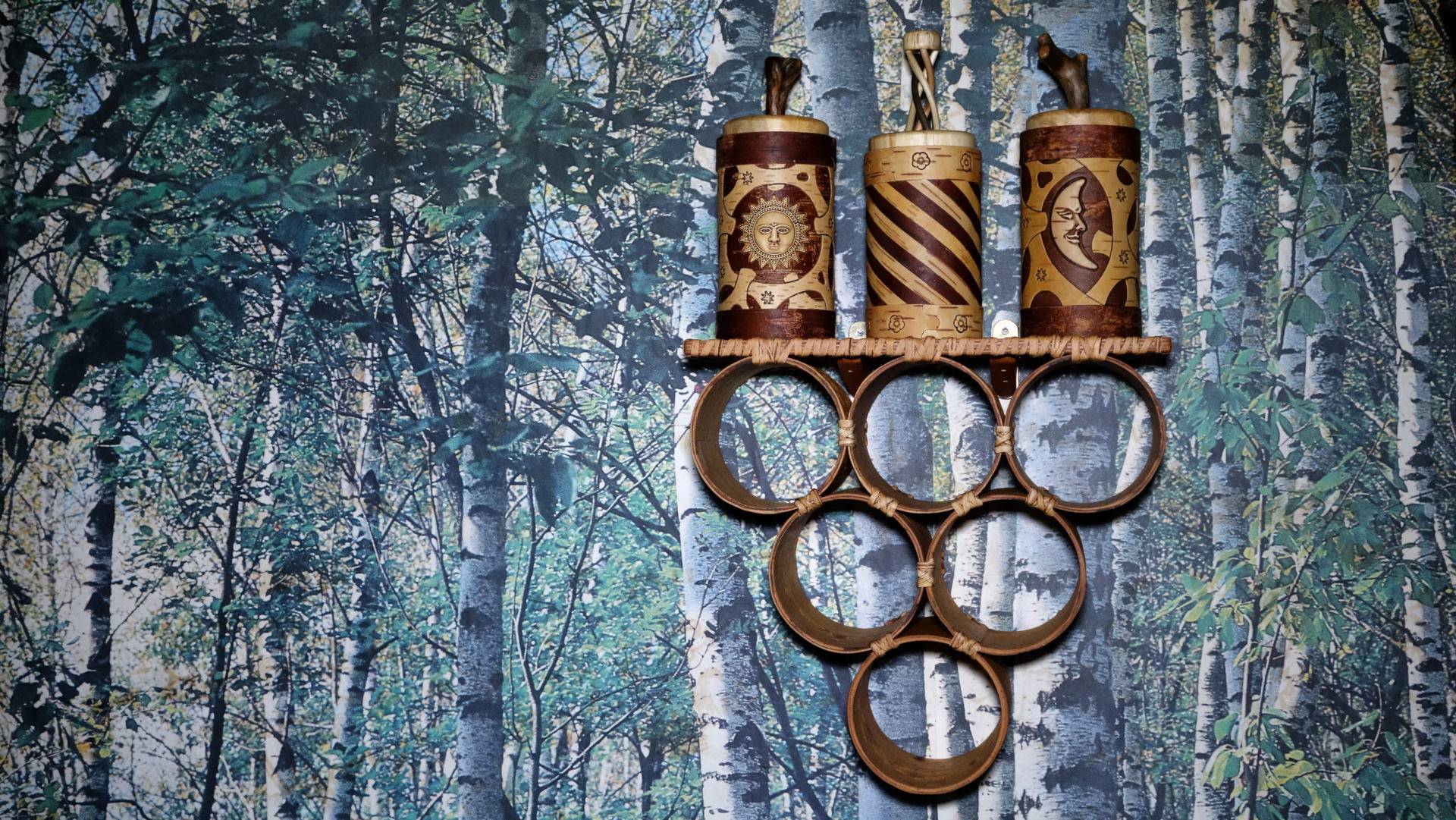 Полка из бересты своими руками.