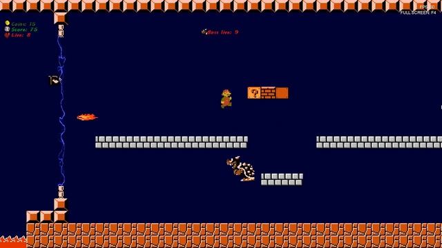 Mario evades bullets Boss  Game in Java