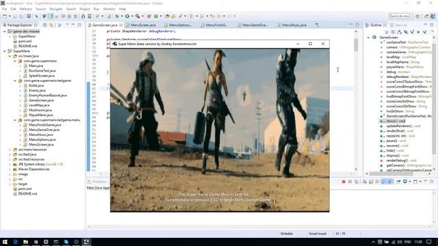 Test Animations sprite Splash Screen libgdx in Java for Super Mario Game