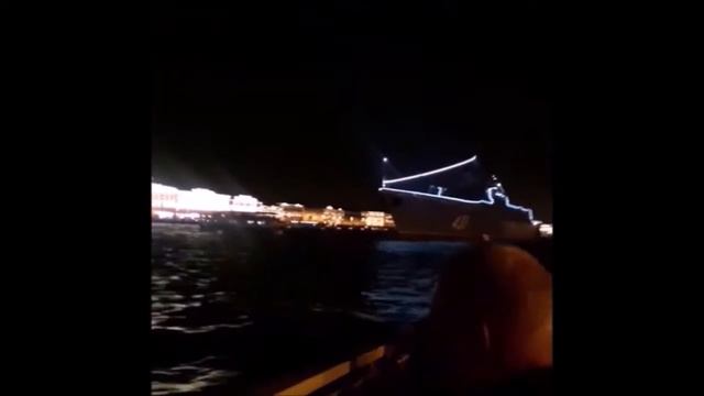 День ВМФ 2019 в Санкт Петербурге  Подсветка кораблей гирляндами от Christmas SPB