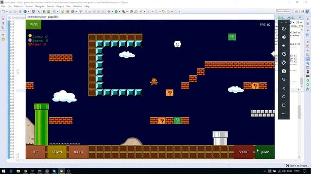 Test Super Mario Game to Android App in Java