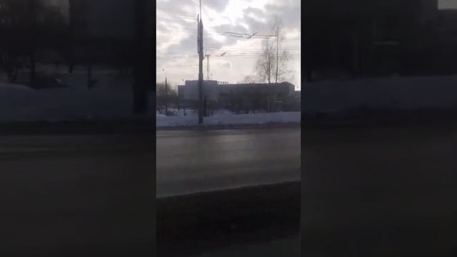 Поездка на троллейбусе город Ижевск. Маршрут №14. Улица Коммунаров - Завод Ижсталь.