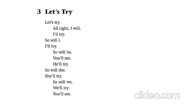 GrammarChants 10.3 Let's try