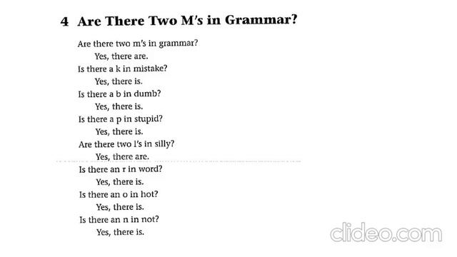 GrammarChants 1.4 Are there two ms in Grammar