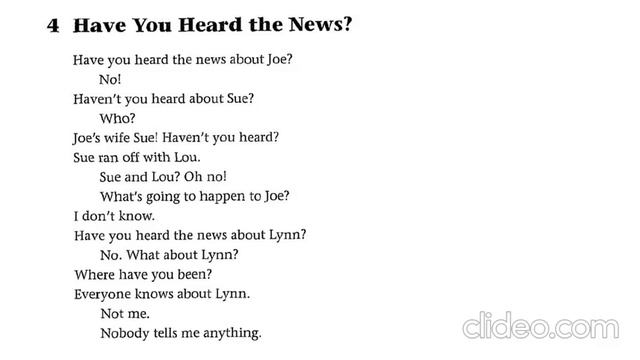 GrammarChants 13.4 Have you heard the news