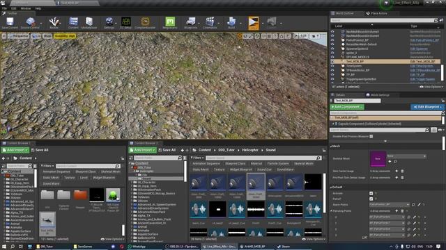 UE4 - AI BOSS Helicopter готовый босс вертолёт + Blueprint звуки эффекты