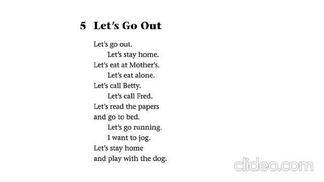 GrammarChants 10.5 Let's go out