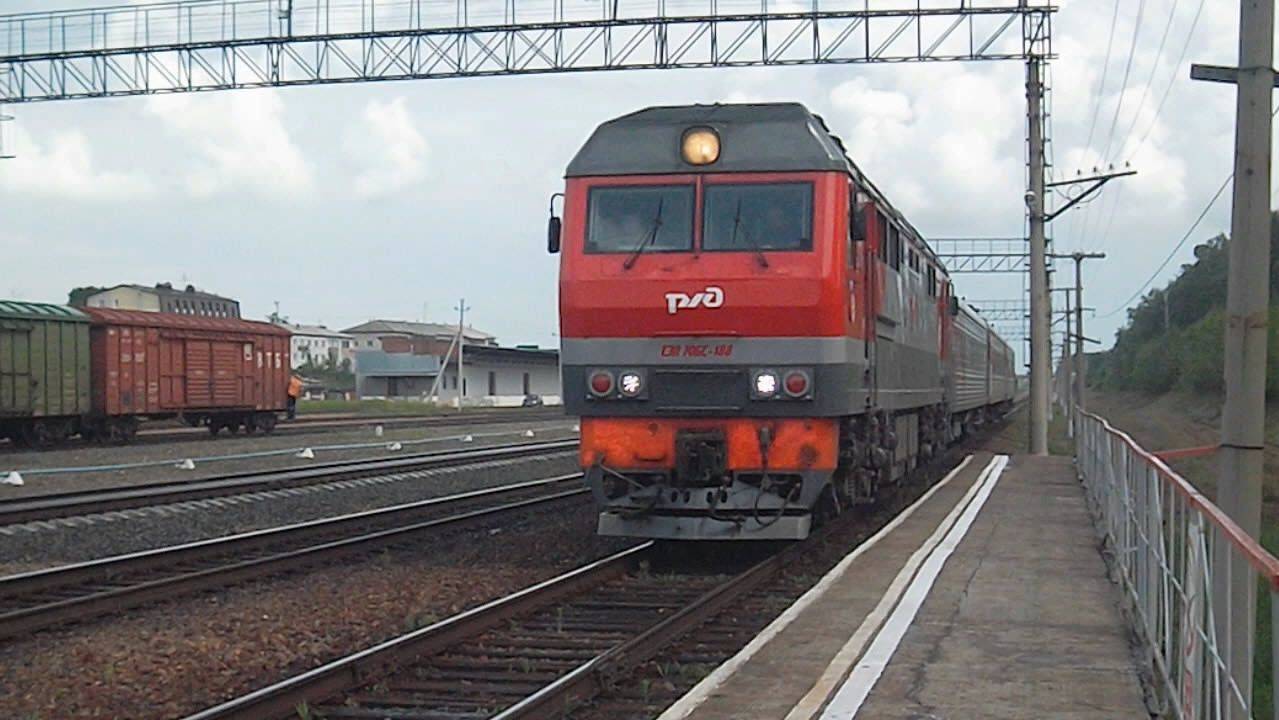 Тепловоз ТЭП70БС-188. Покатушки от Кузнечной до 226км+прибытие и отправление. Вид из хвоста поезда.