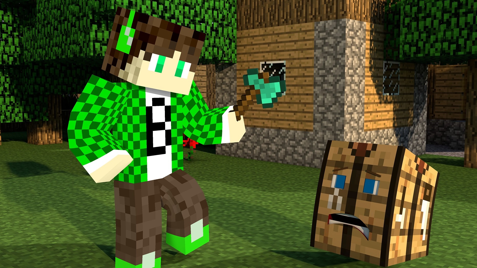 Майнкрафт но все блоки стали живыми!