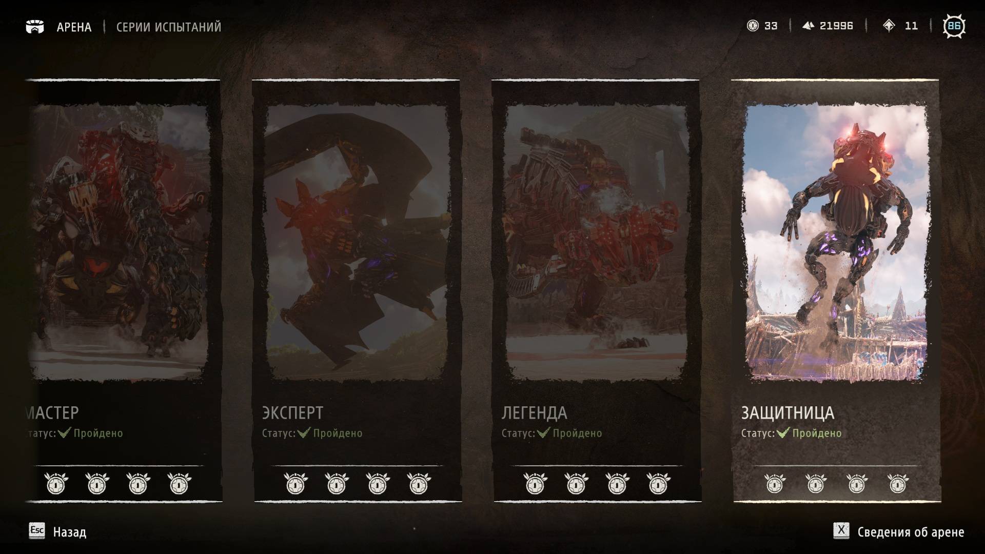 Horizon Forbidden West (сверхсложный) // Арена: Защитница