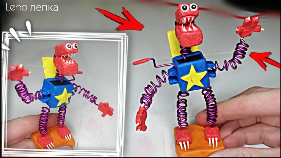 Лепим БОКСИ БУ из пластилина Poppy Playtime 3 - Project: Playtime | Leha лепка