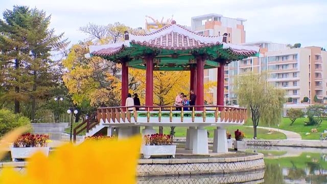 Осенний пейзаж Пхеньяна