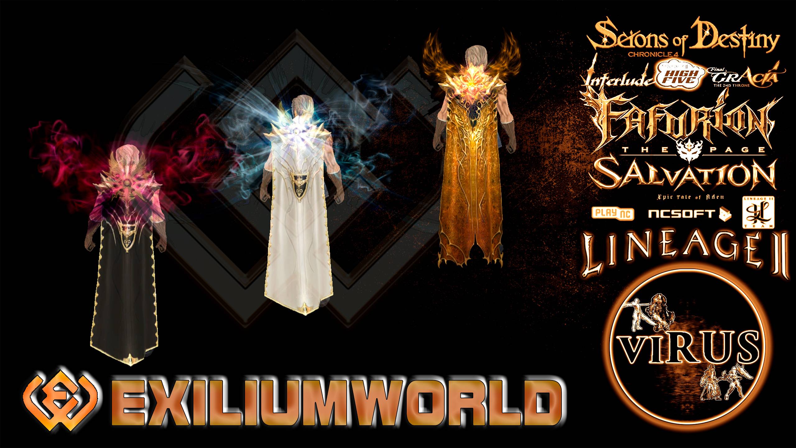 Set of Cloaks with Effects for the server LINEAGE II-FAFURION www.ExiliumWorld.Com ◄√i®uS►