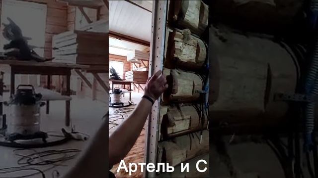 16. Выравнивание шипа дверного проема под обсаду