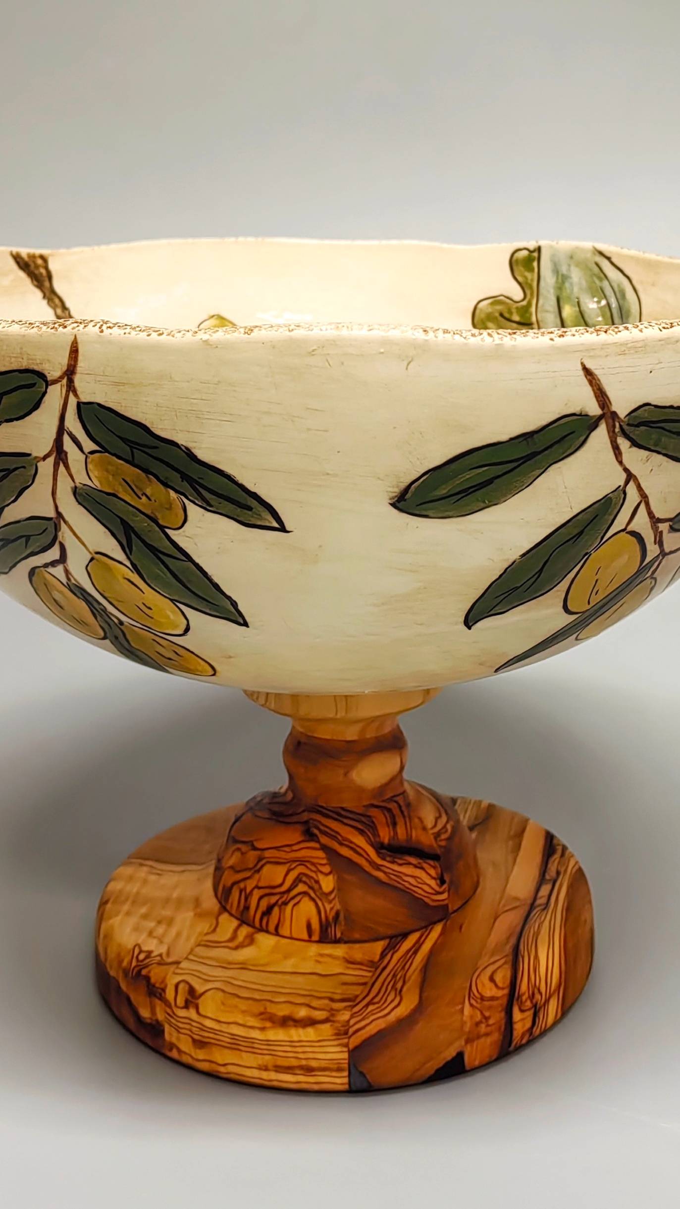 Ваза для фруктов "Оливки и инжир"