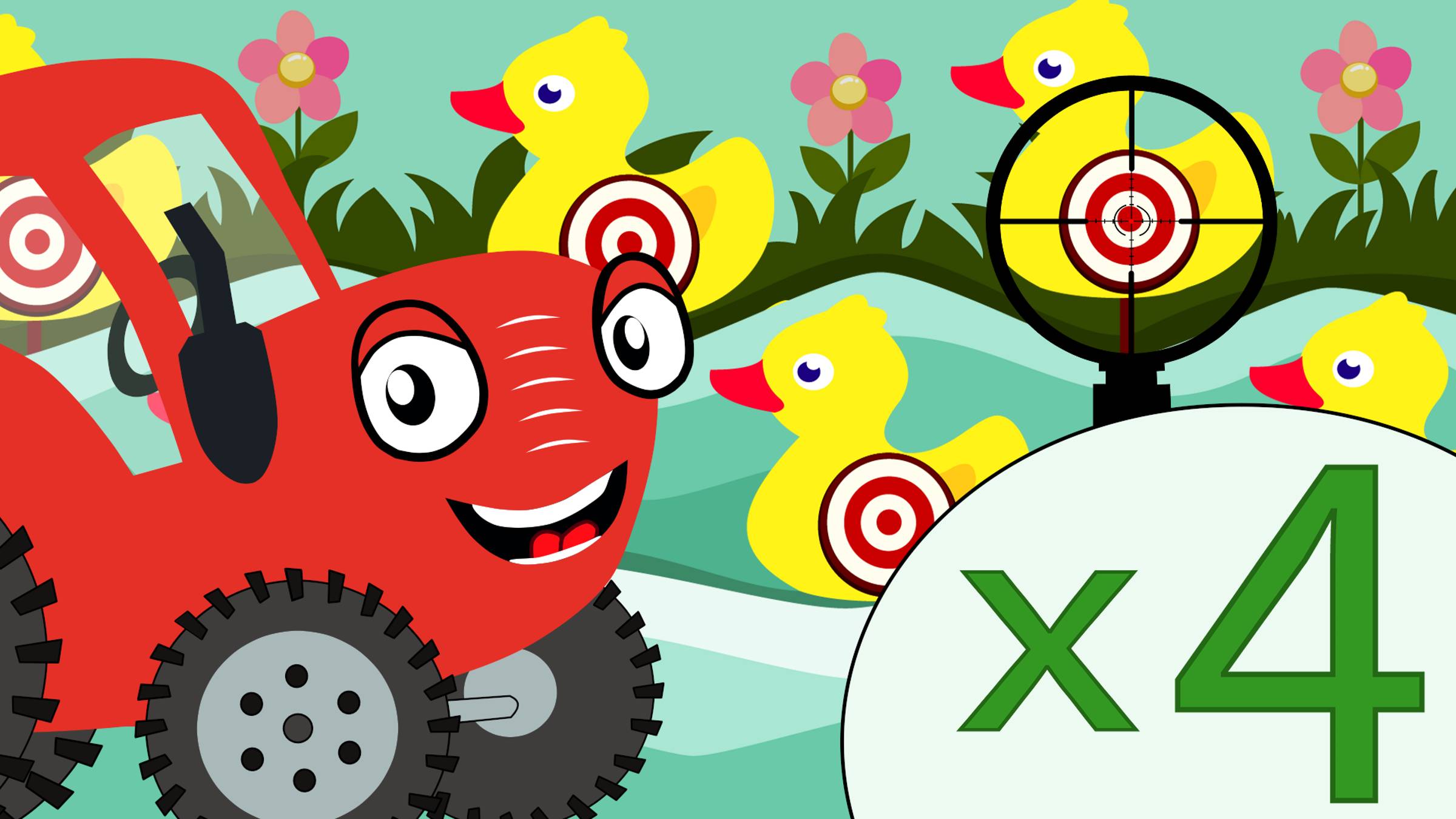 Таблица умножения на 4 - ТракТЫРишкА - Учимся считать