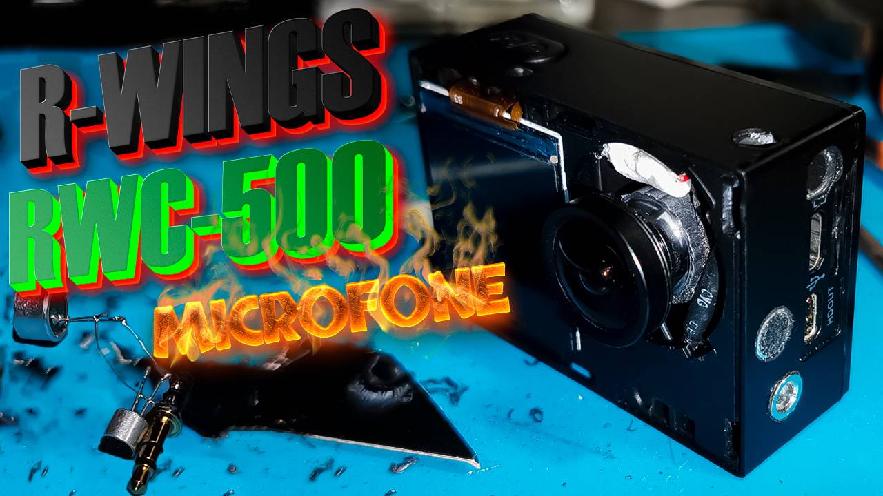 Снова доработка экшн камеры R-Wings Установка микрофона с разъемом
