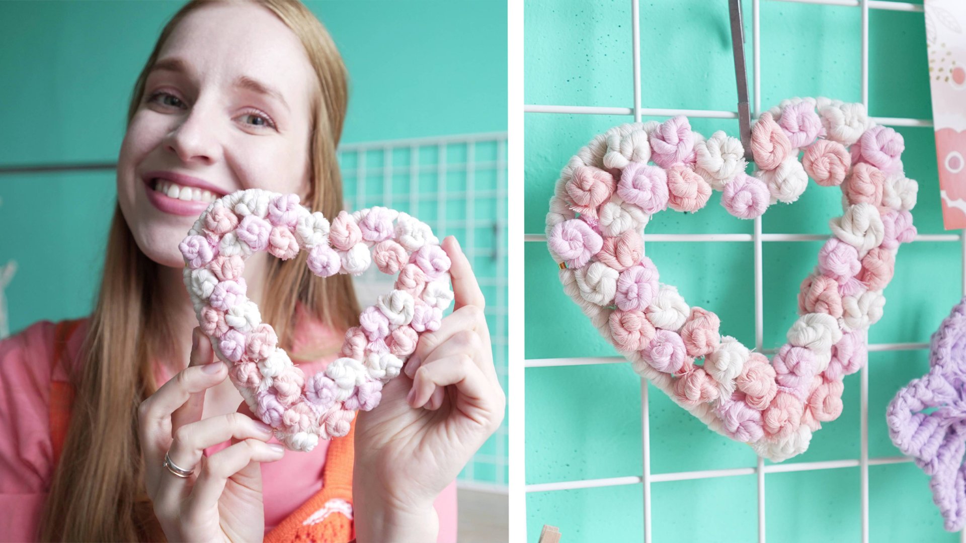 Макраме сердце из роз💗 | Мастер-класс