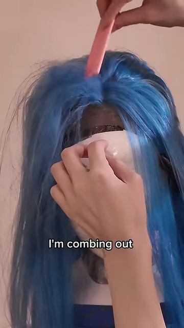 how i made my jinx wig bangs #cosplay #tutorial #arcane #jinx