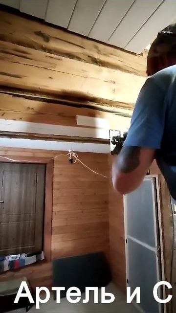 13. Выравнивание верхней части дверного проема в деревянном доме